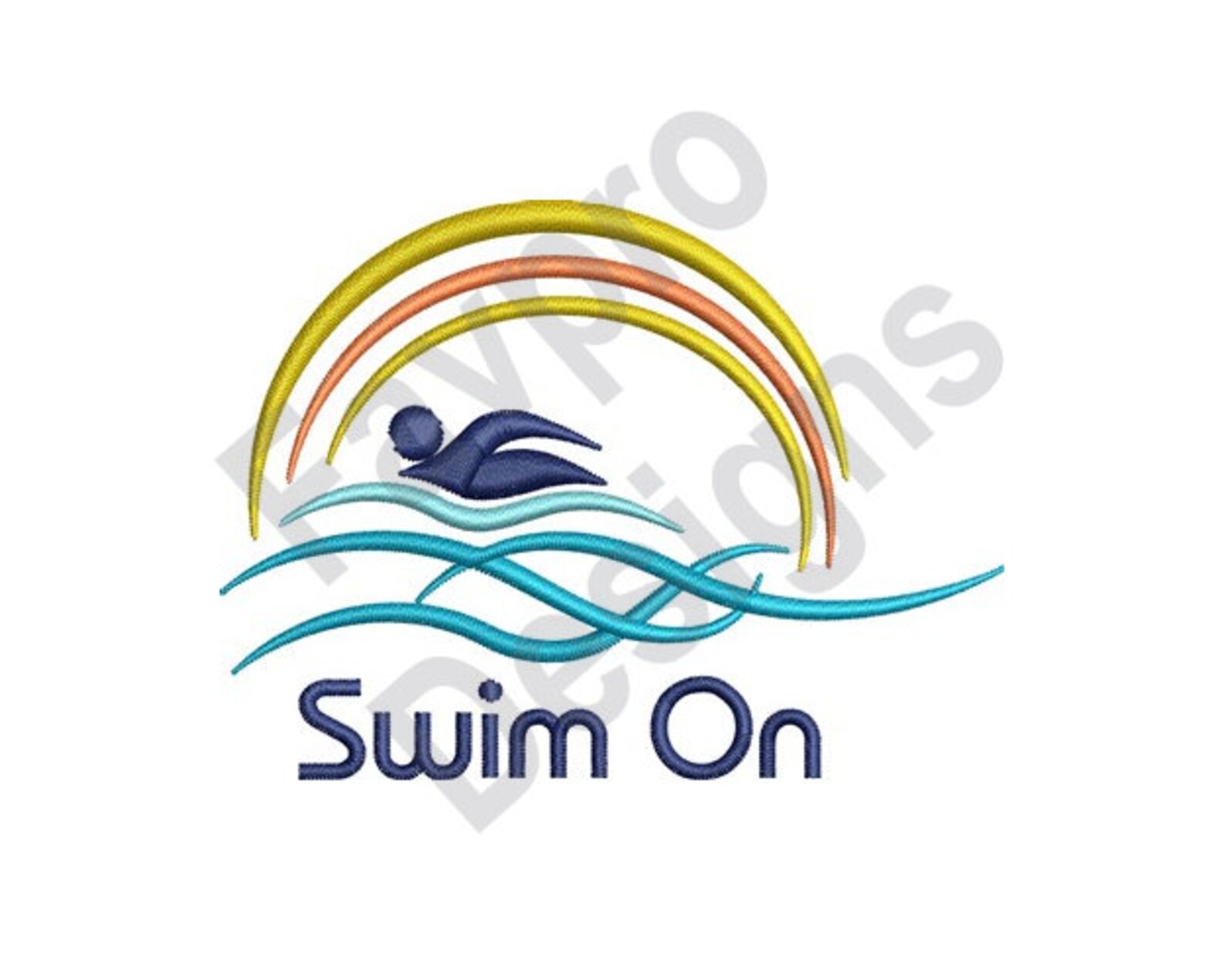 Swim on Machine Embroidery Design - Etsy