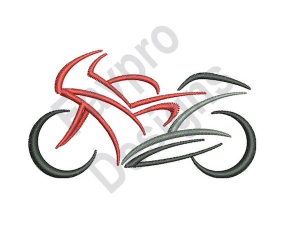 Motorcycle Machine Embroidery Design - Etsy