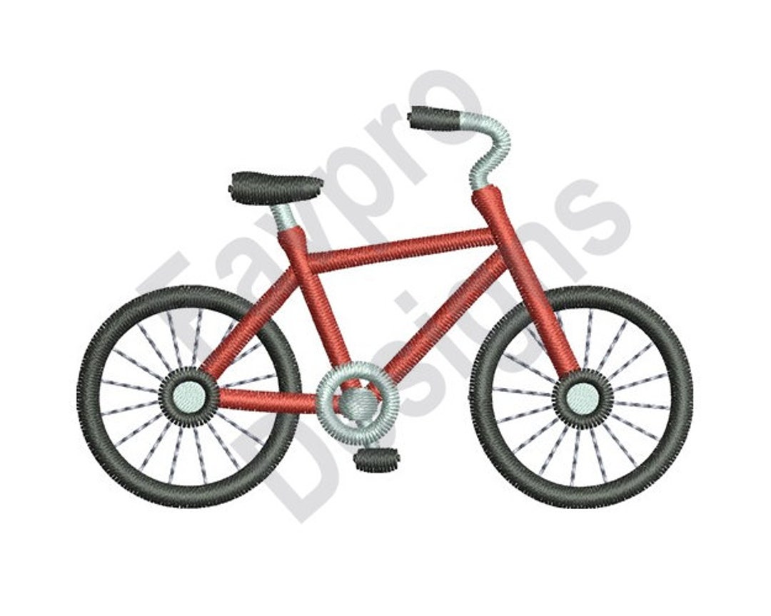 Red Bike - Machine Embroidery Design - Etsy