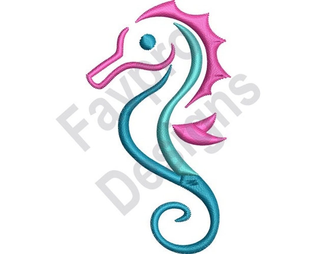 Seahorse - Machine Embroidery Design - Etsy