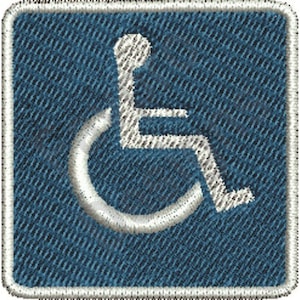Handicap Sign - Machine Embroidery Design - Etsy