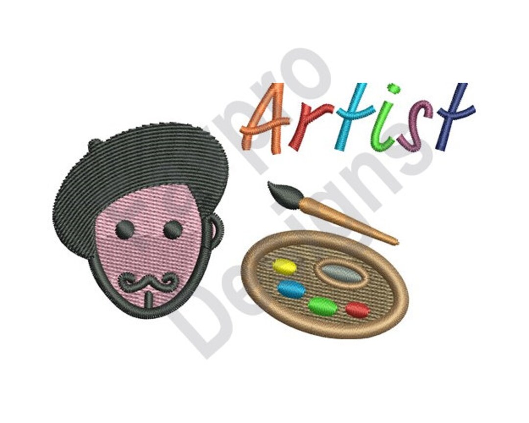 Artist - Machine Embroidery Design - Etsy
