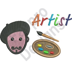 Artist - Machine Embroidery Design - Etsy