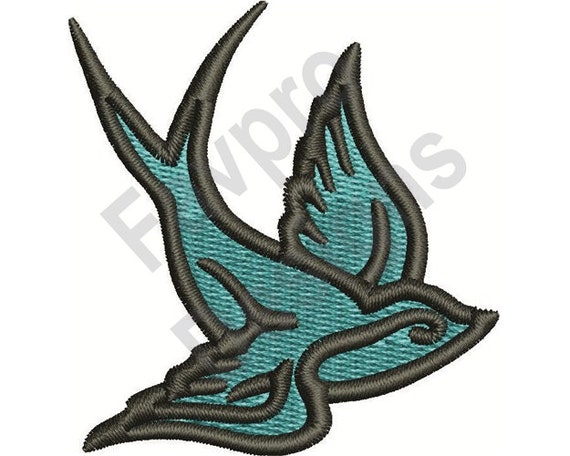 Bluebird Machine Embroidery Design | Etsy