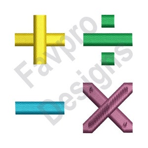 Math Symbols - Machine Embroidery Design - Etsy