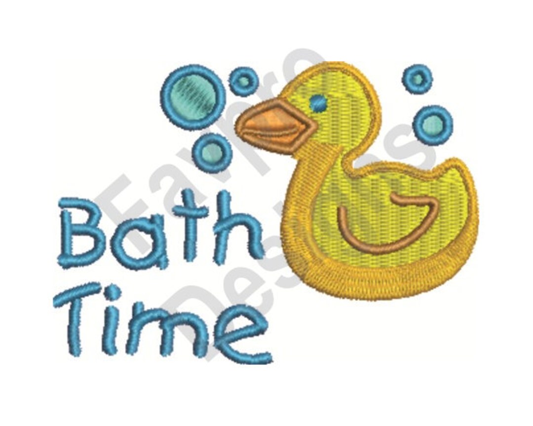 Bath Time - Machine Embroidery Design - Etsy