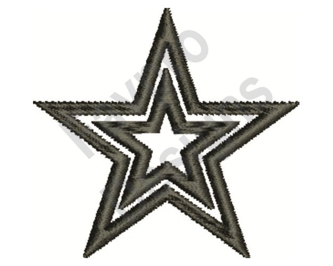 Double Star - Machine Embroidery Design - Etsy