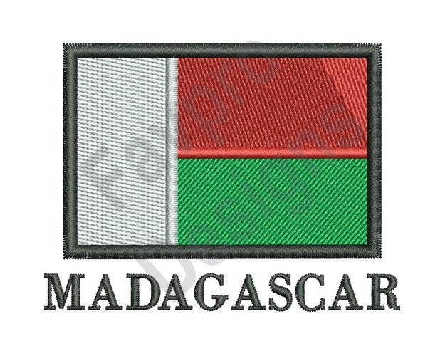 Madagascar Flag Machine Embroidery Design - Etsy