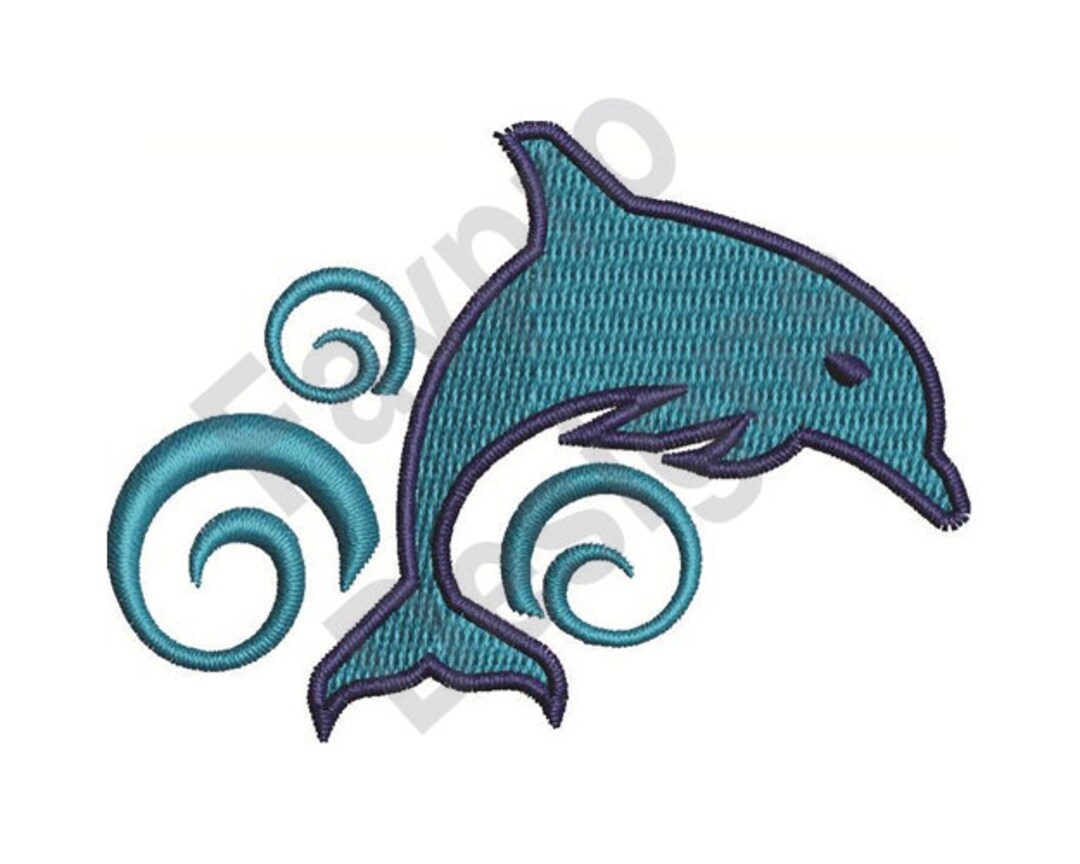 Dolphin - Machine Embroidery Design - Etsy