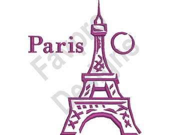Eiffel Tower Machine Embroidery Design, Paris Embroidery, France ...