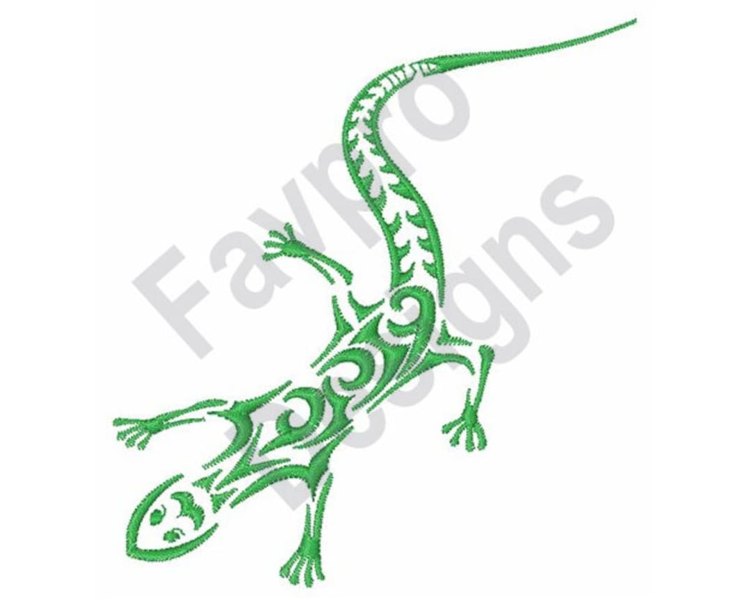 Abstract Lizard - Machine Embroidery Design - Etsy