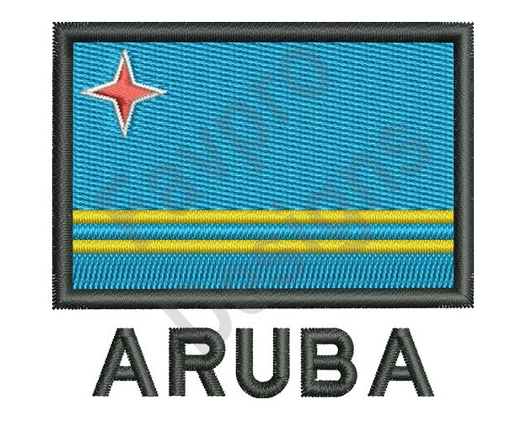 Flag of Aruba - Machine Embroidery Design - Etsy