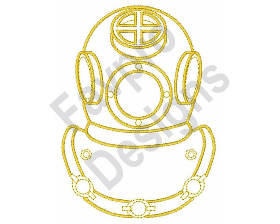 Diving Helmet - Machine Embroidery Design - Etsy