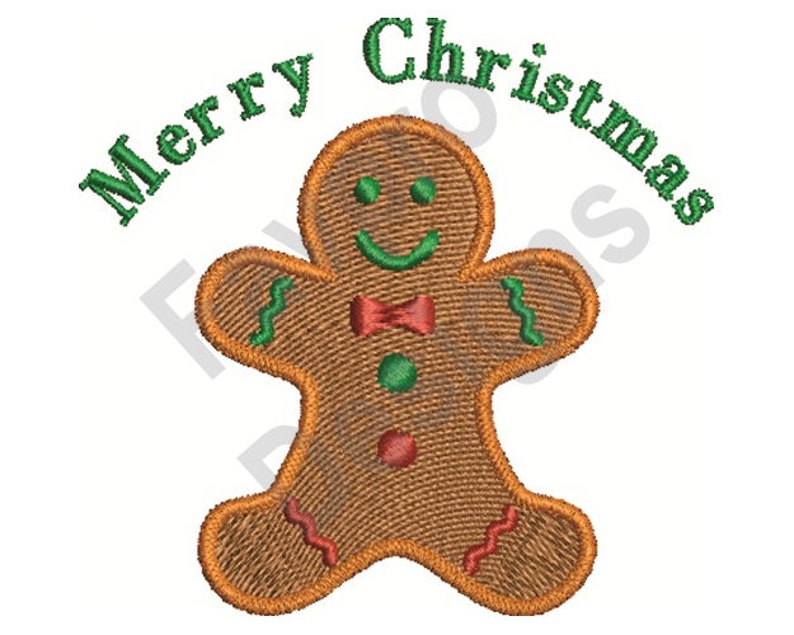 Gingerbread Man Machine Embroidery Design - Etsy