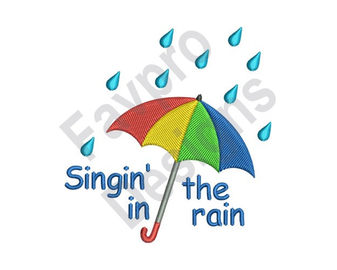 Singin in Rain - Machine Embroidery Design - Etsy