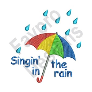 Singin in Rain - Machine Embroidery Design - Etsy