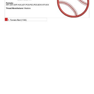 Baseball Outline - Machine Embroidery Design - Etsy