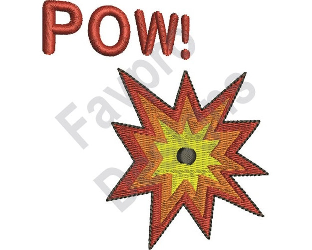 Pow - Machine Embroidery Design - Etsy