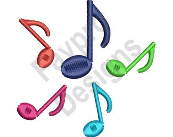 Music Notes Machine Embroidery Design | Etsy