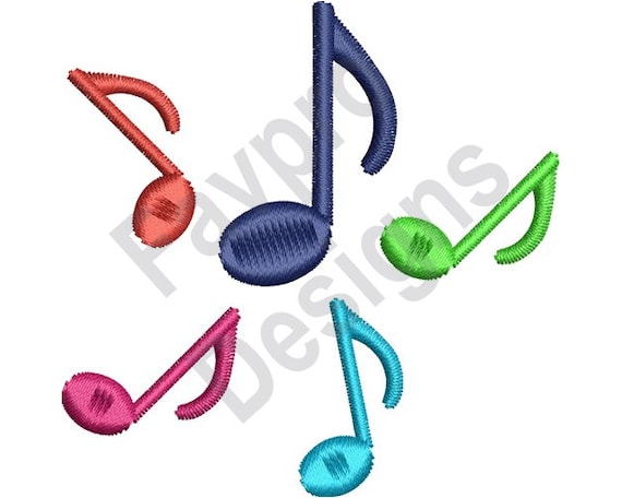 Music Notes Machine Embroidery Design | Etsy