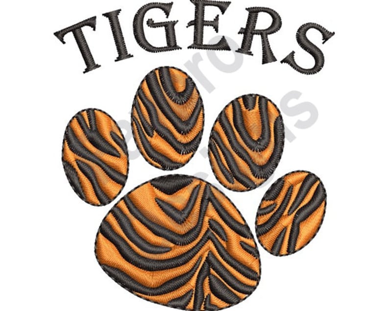 Tiger Paw - Machine Embroidery Design - Etsy