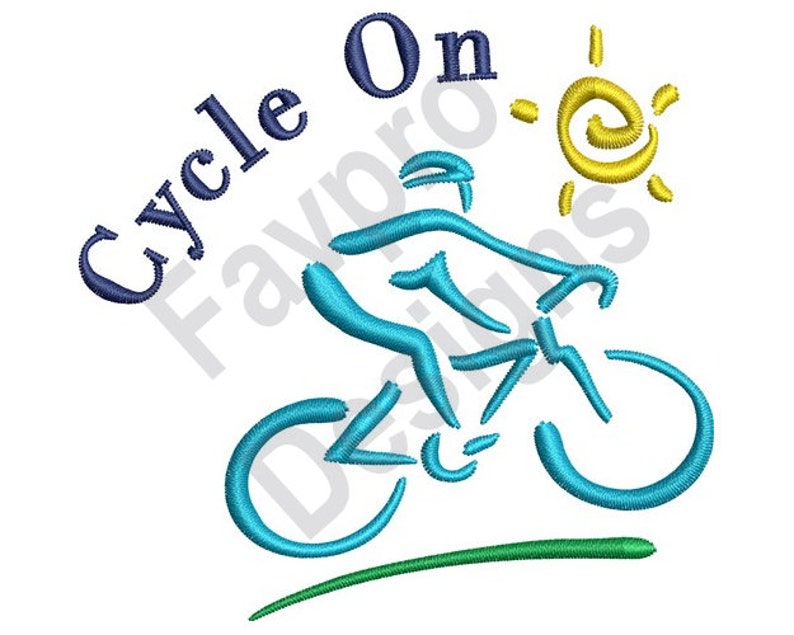 Cycle on Machine Embroidery Design | Etsy