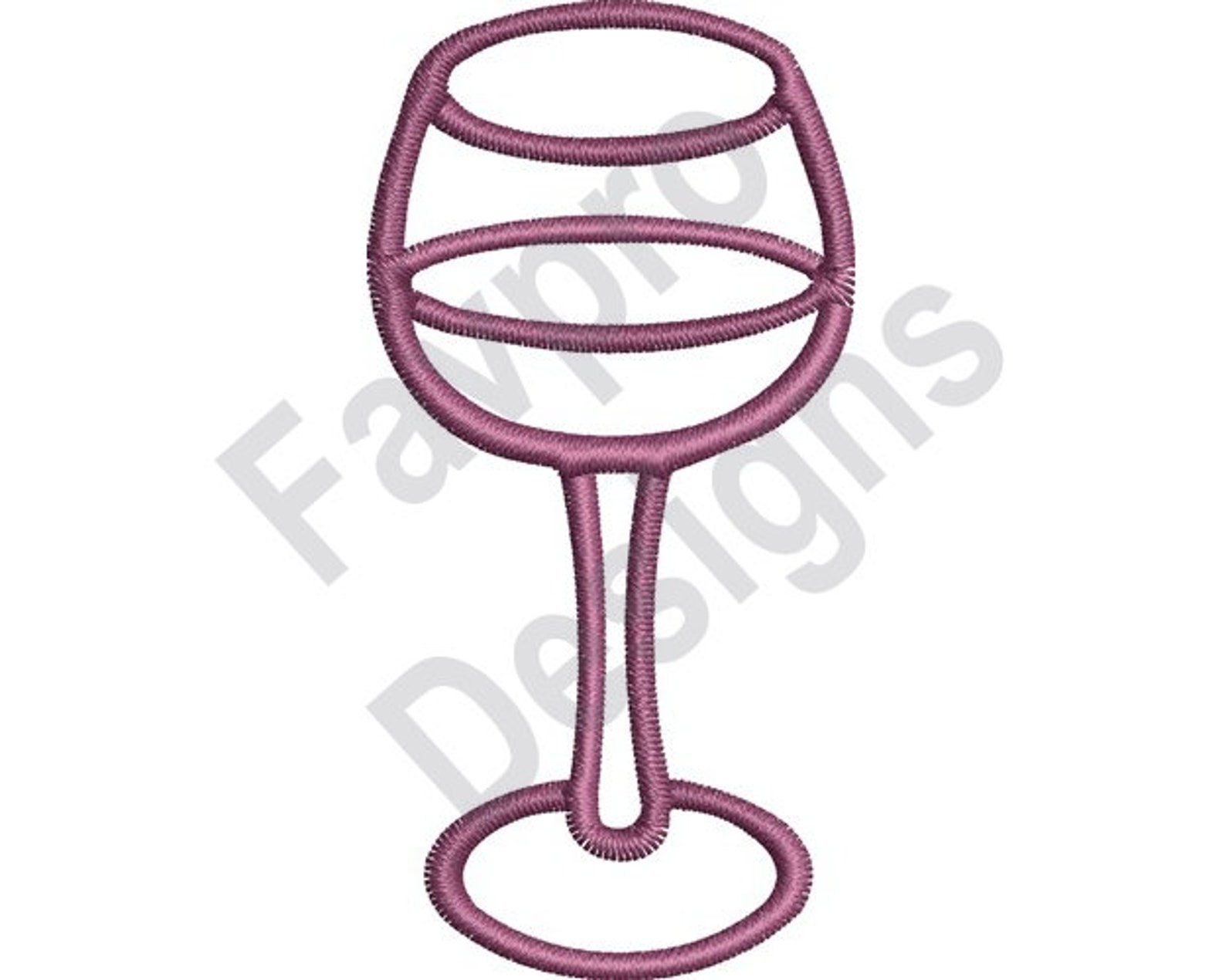 Wine Glass Machine Embroidery Design - Etsy
