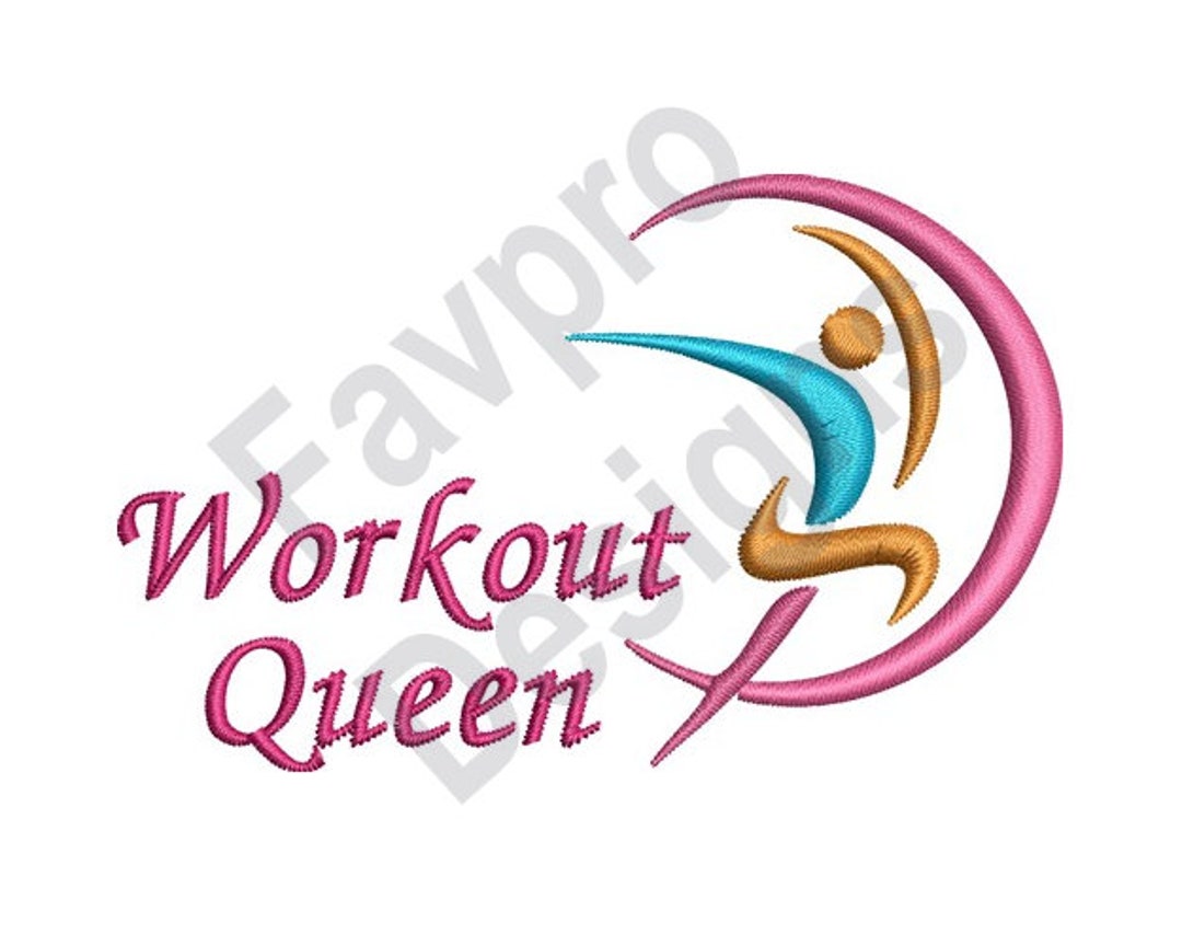 Workout Queen - Machine Embroidery Design - Etsy