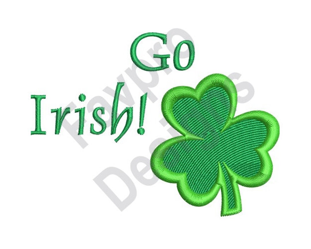 Go Irish Shamrock! - Machine Embroidery Design - Etsy