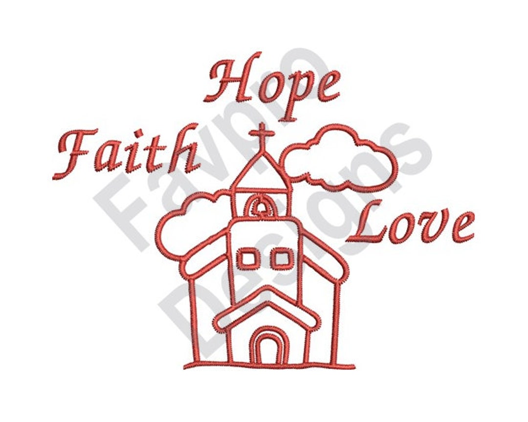 Faith Hope Love Machine Embroidery Design - Etsy