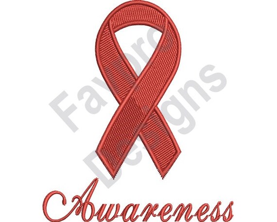 Awareness Ribbon Machine Embroidery Design - Etsy