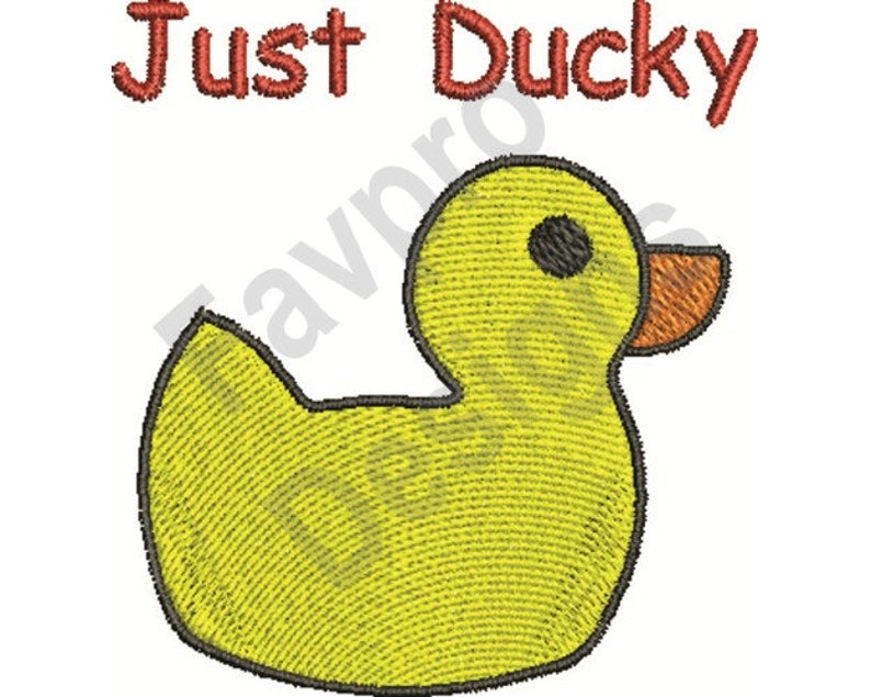 Just Ducky Machine Embroidery Design | Etsy