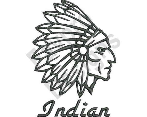 Indian Head Machine Embroidery Design - Etsy