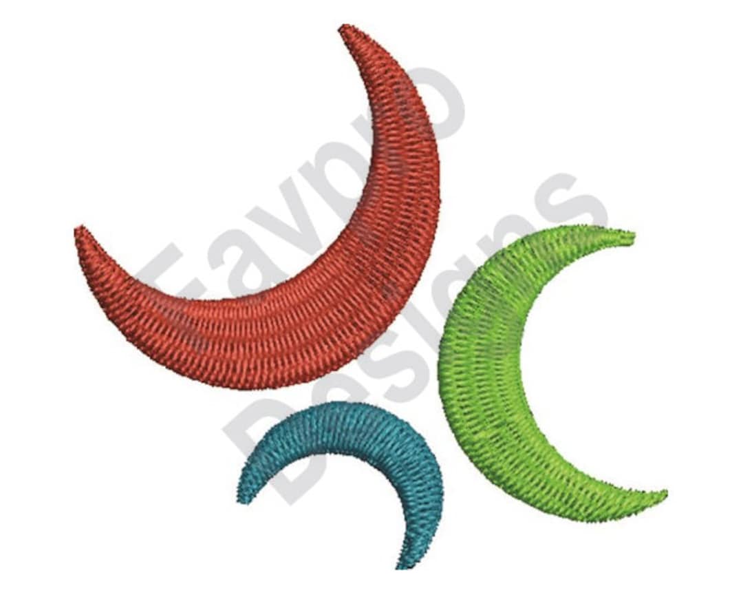 Crescent Moons - Machine Embroidery Design - Etsy