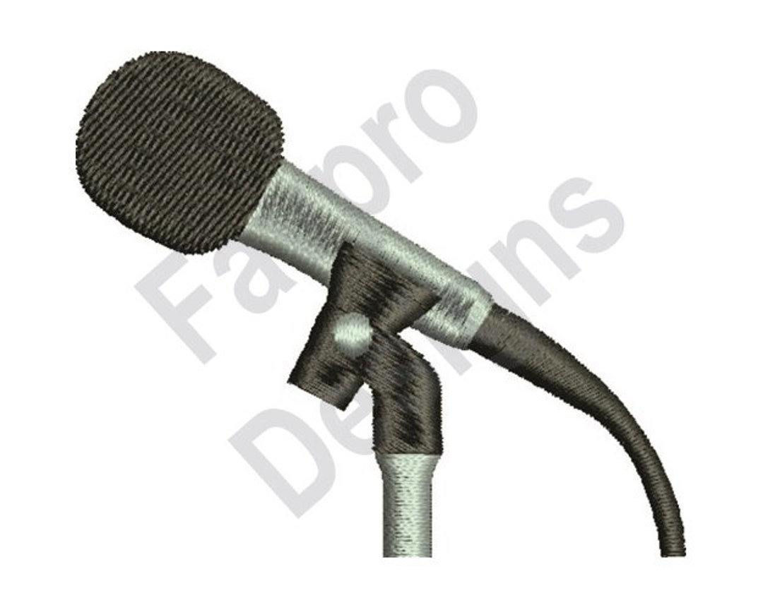 Microphone - Machine Embroidery Design - Etsy