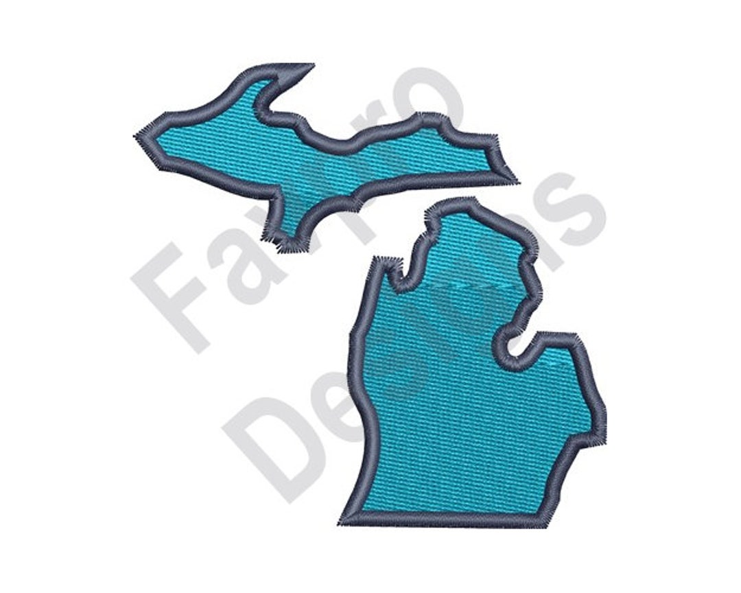 Michigan - Machine Embroidery Design - Etsy