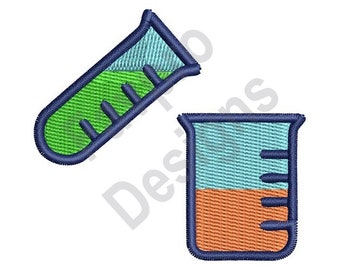 Science Machine Embroidery Design Chemistry Beaker - Etsy