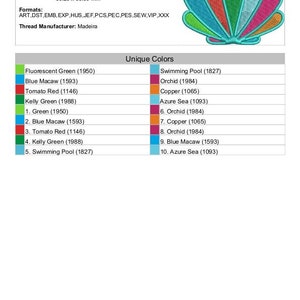 Colorful Shell - Machine Embroidery Design - Etsy