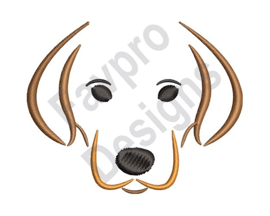 Dog Face Machine Embroidery Design - Etsy