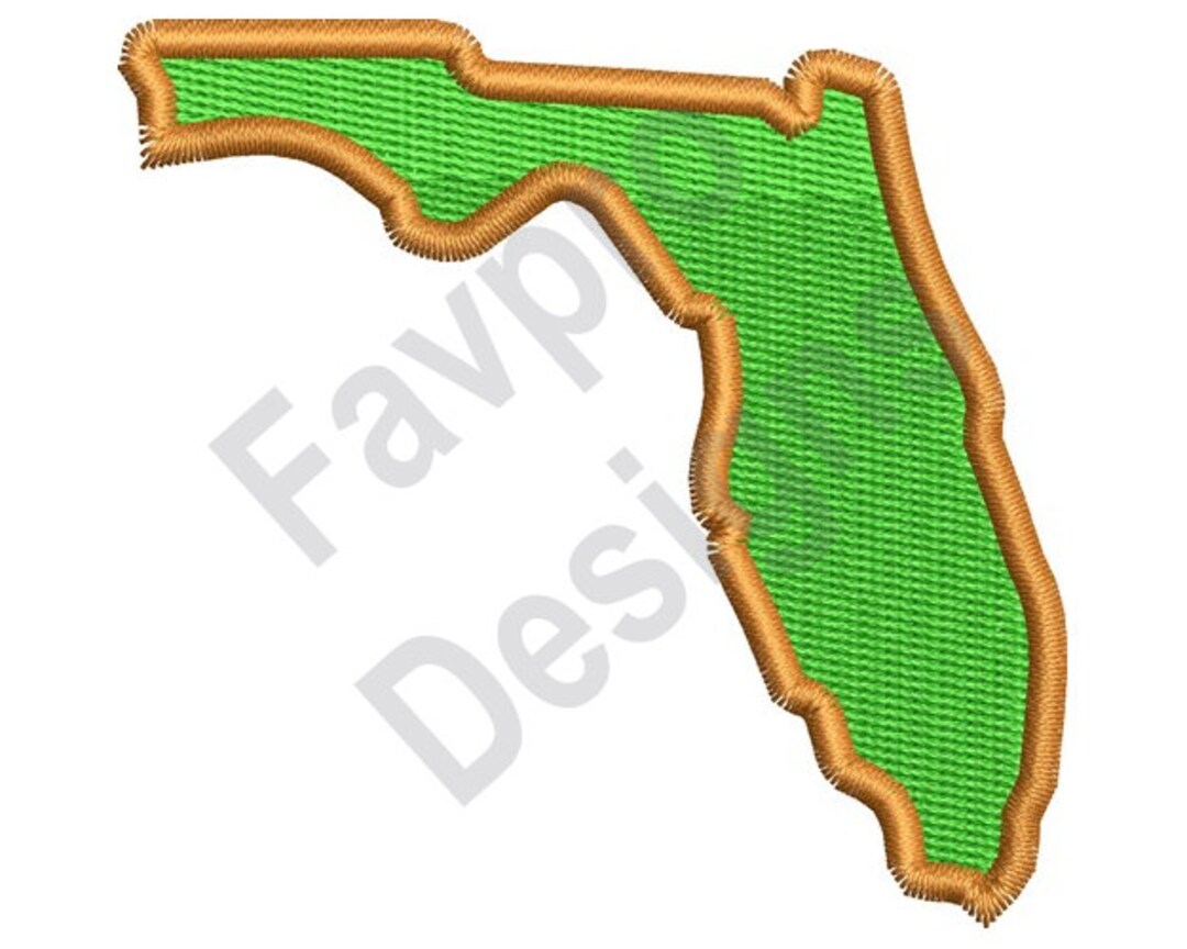 State of Florida - Machine Embroidery Design - Etsy