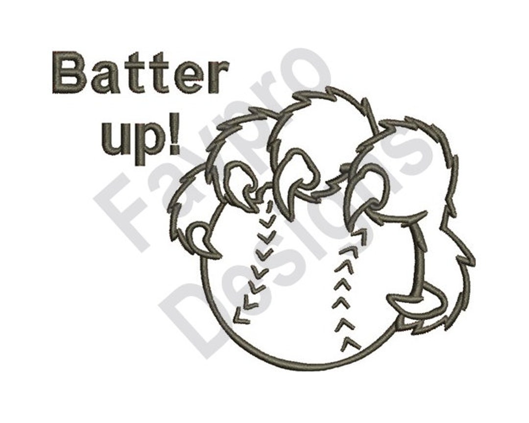 Batter up - Machine Embroidery Design - Etsy