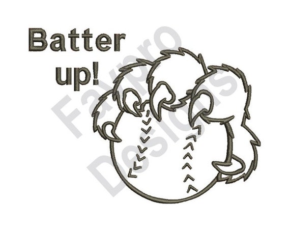 Batter up Machine Embroidery Design | Etsy