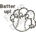 Batter up - Machine Embroidery Design - Etsy