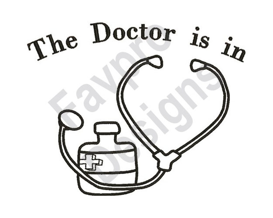 Doctor is in - Machine Embroidery Design - Etsy