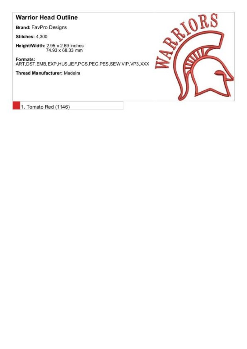 Warrior Head Outline Machine Embroidery Design - Etsy