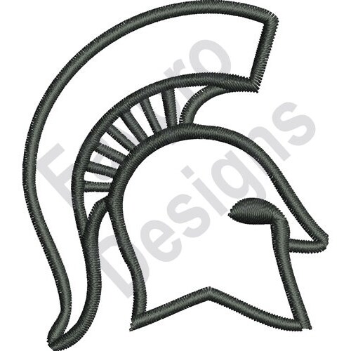 Spartan Head Outline Machine Embroidery Design - Etsy