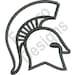 Spartan Head Outline - Machine Embroidery Design - Etsy