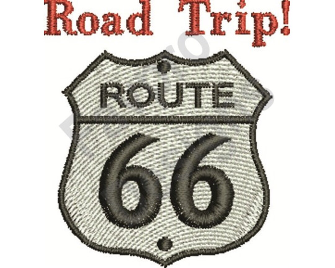 Route 66 Road Trip - Machine Embroidery Design - Etsy