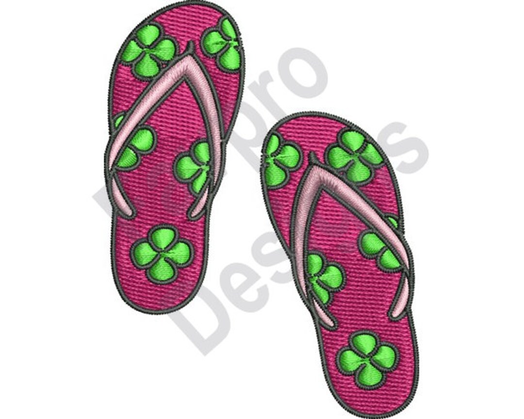 Flip Flops - Machine Embroidery Design - Etsy