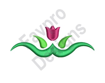 FSL Tulip Border Machine Embroidery Design - Etsy